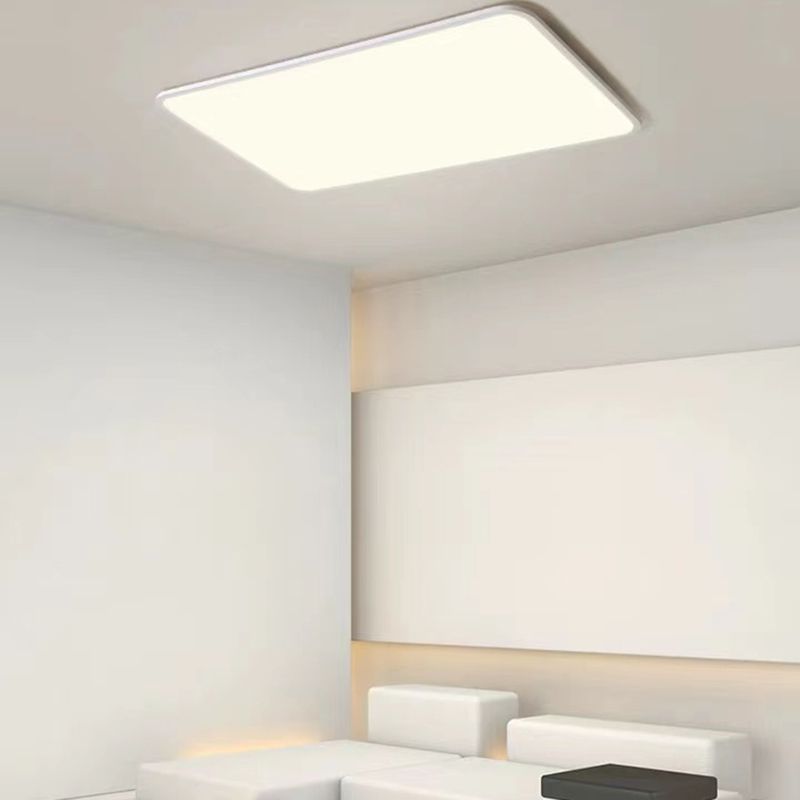 LED Modern Metal Flush Mount Rectangle Shape Ceiling Light with Acryli