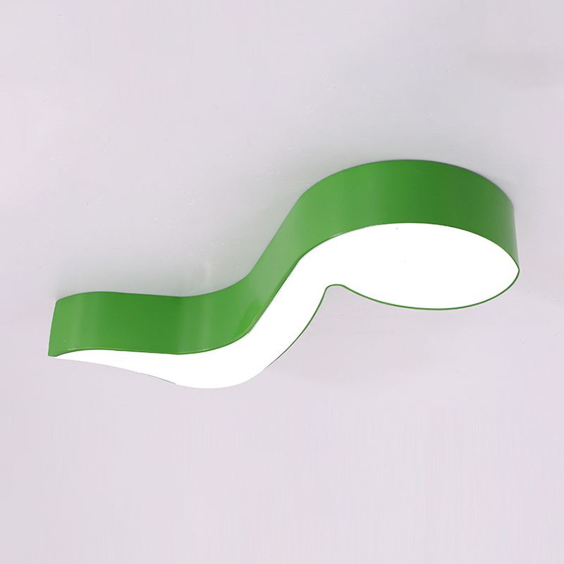 Musical Note Flush Light Minimalistic Metallic Child Room LED Flush Ce