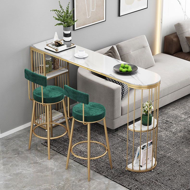 Sintered Stone Top Irregular Shape Bar Table Modern Bistro Table with
