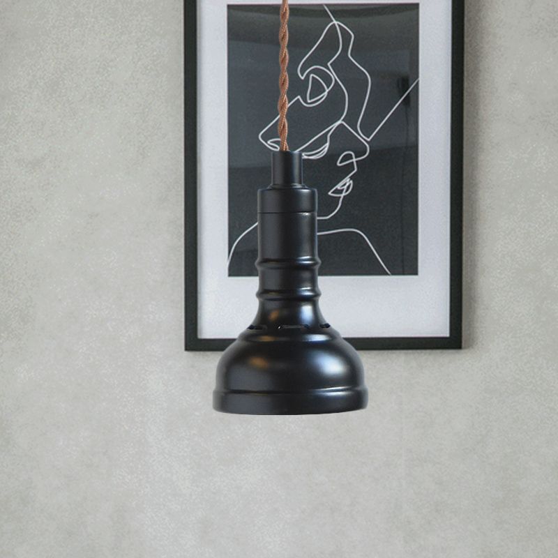 Iron Black Suspension Pendant Light Torchlight 1 Bulb Industrial Hangi