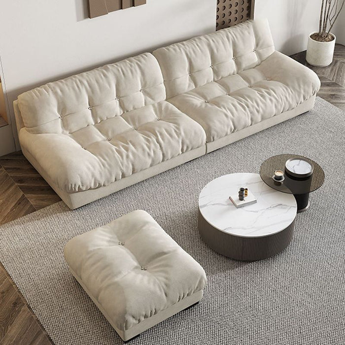 Transitional Modern Biscuit Back Standard Sofa 31.5"High Armless Sofa,