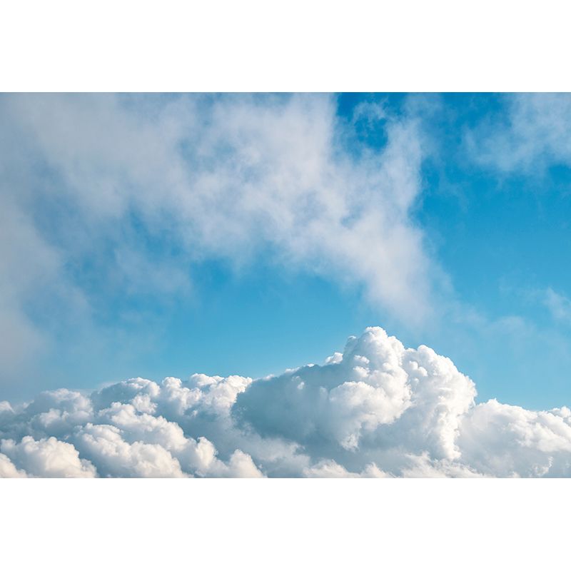 Blue Sky Mural Wallpaper with Cloud Modern Wall Decor for Sleeping Roo