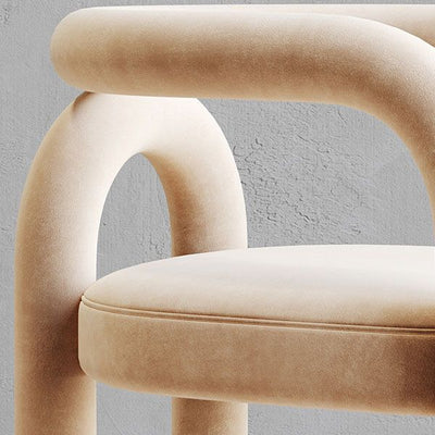 Modern Design Armless Open Back Chairs Fabric Dining Chairs for Home