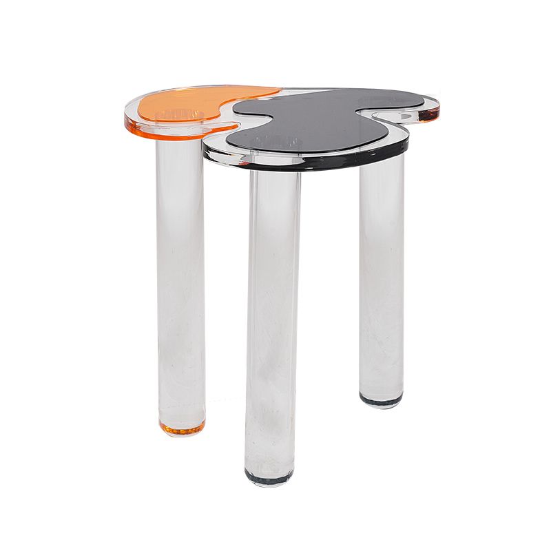 Modernistic Plastic Corner Table 3 Legs Naturally Shaped Living Room A