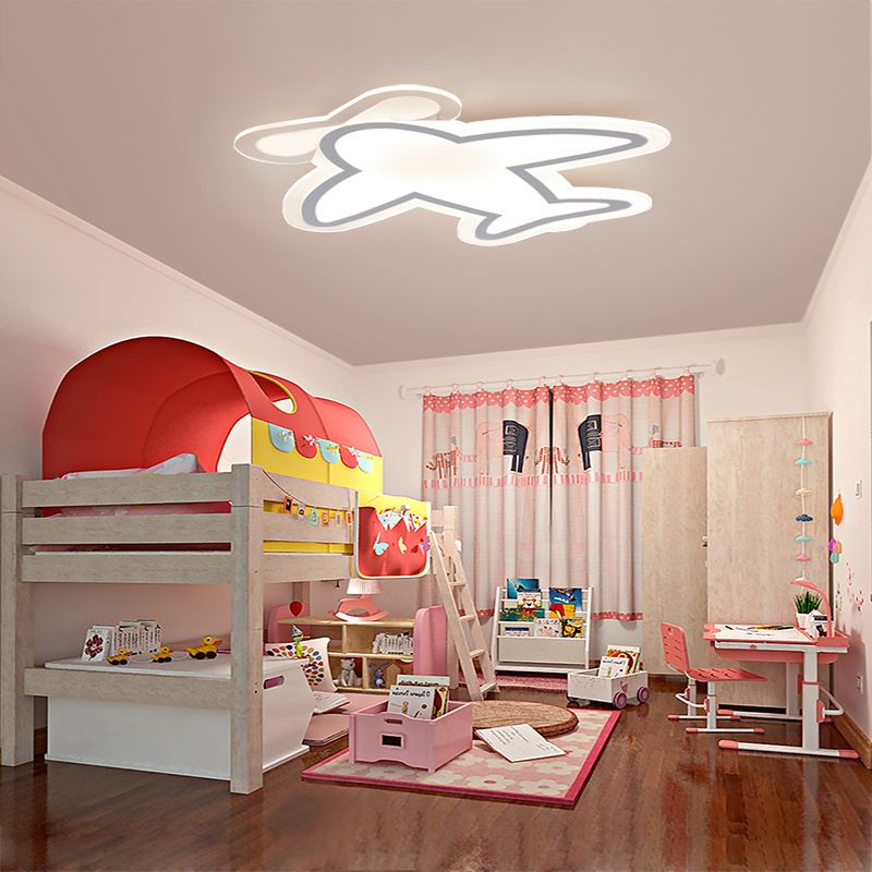Acrylic Plane Flush-Mount Light Fixture Minimalist LED Close to Ceilin