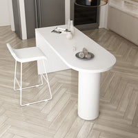 40-inch Height Bar Table Contemporary Wood Top Bar Table for Living Ro