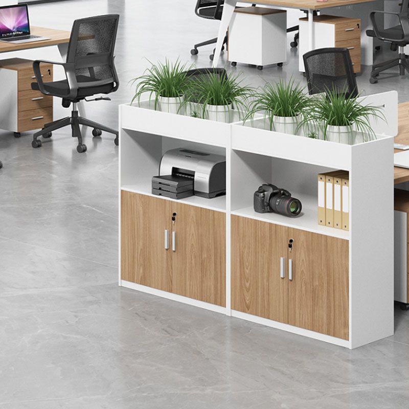 Modern Key Locking File Cabinet Wooden Frame Storage Lateral File Cabi