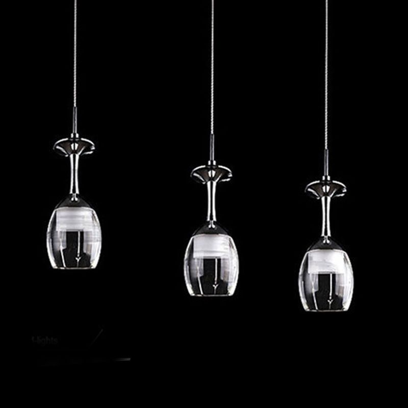 Stylish Wine Cup Pendant Light Acrylic Dining Room LED Suspension Ligh