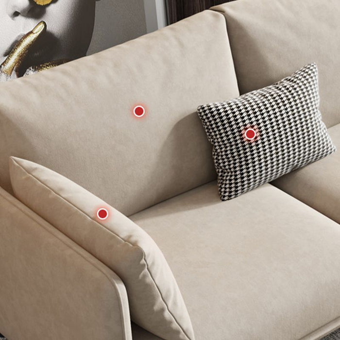 Stationary Living Room Recessed Arm Standard Cushions Contemporary Sof