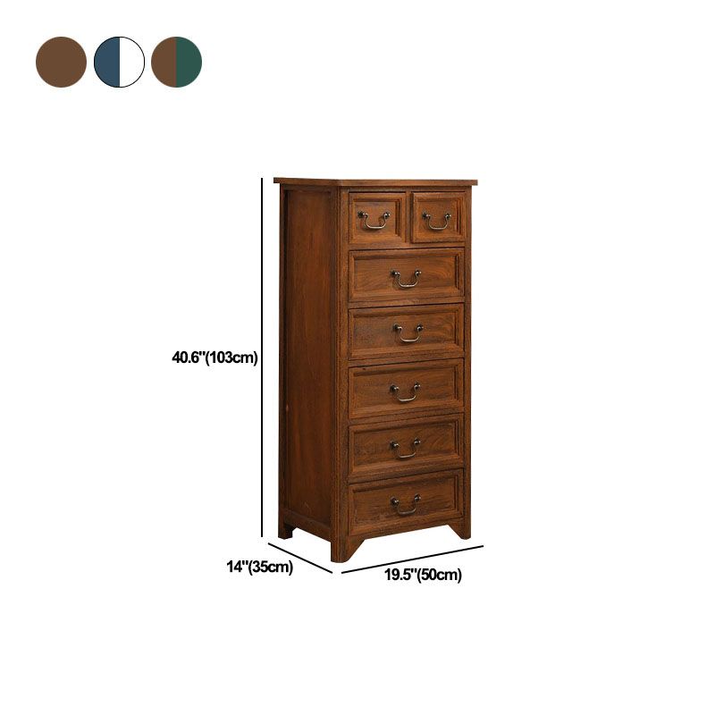 Traditional Solid Wood Lingerie Chest Vertical Storage Chest with Draw