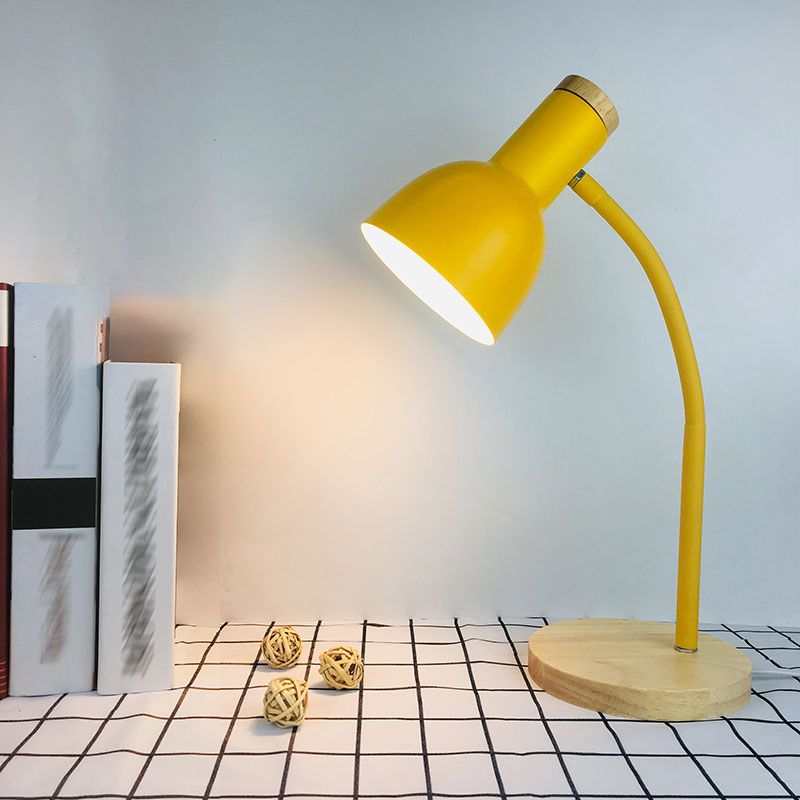 Macaroon Night Table Lights Bell 1-Light Nightstand Lamps with Metal S