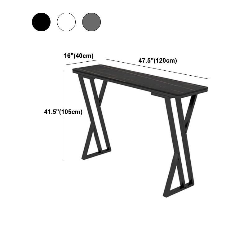Industrial Rectangle Top Counter Table 42-inch Height Table for Coffee