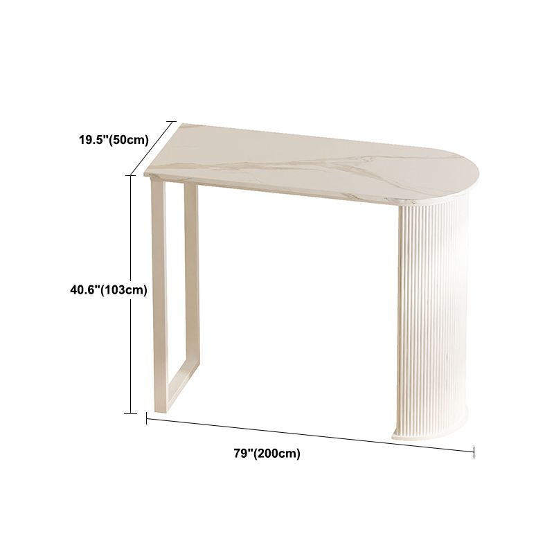 Sintered Stone Top Irregular Shape Bistro Table Modern Pub Table with