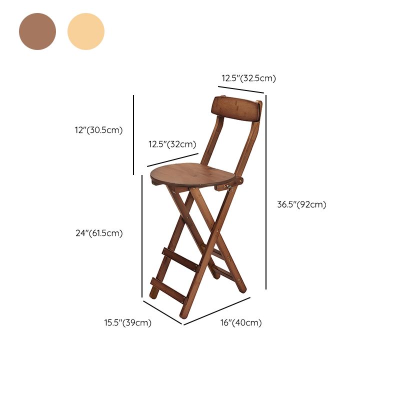 Contemporary Wooden Counter Height Stools Folding Height Bar Stool