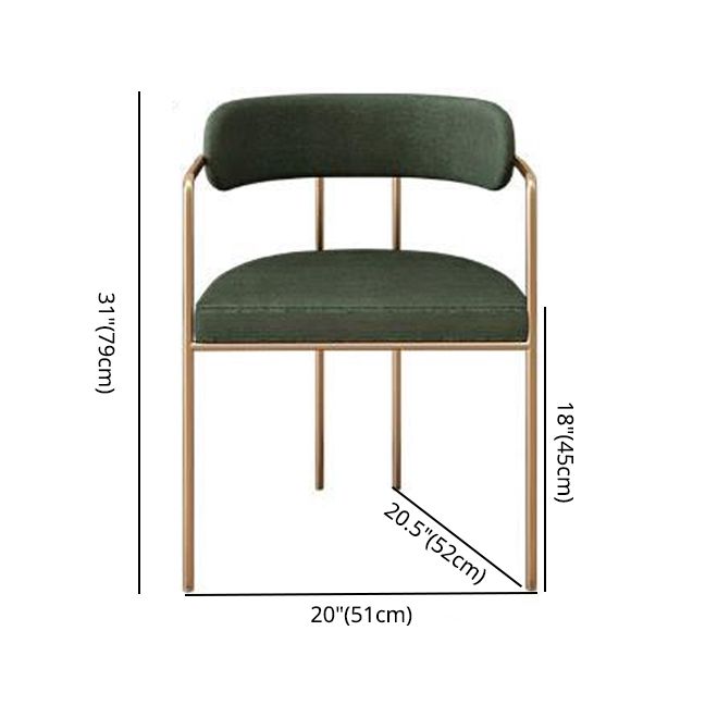 Contemporary Kitchen Dining Arm Chair Mental Opening Back Dining Arm C