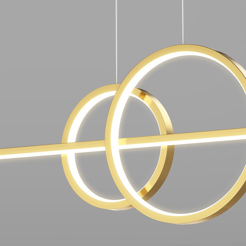 5 Light Geometric Island Lights Modernism Metal Island Light Fixtures