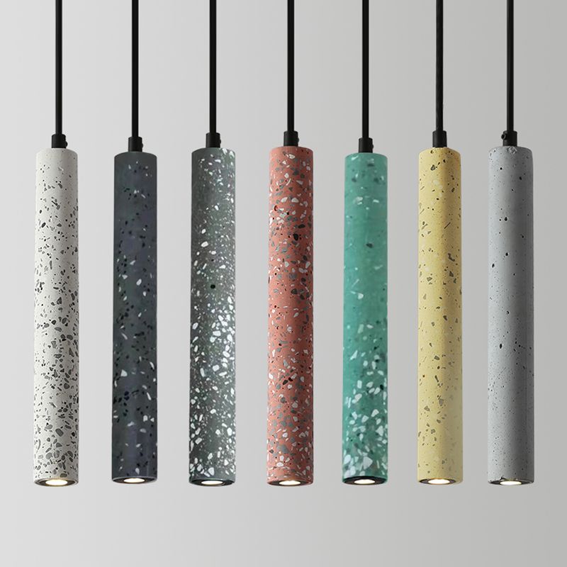 Cylindrical Hanging Light Fixtures Modern Suspension Lamp for Living R