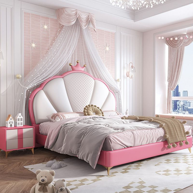 Modern Crown-Shaped Headboard Bed Frame King & Queen Princess Standard