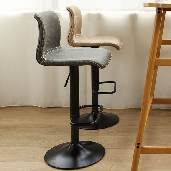 Modern Swivel Adjustable Height Bar Stool Indoor Bar Stool with Low Ba
