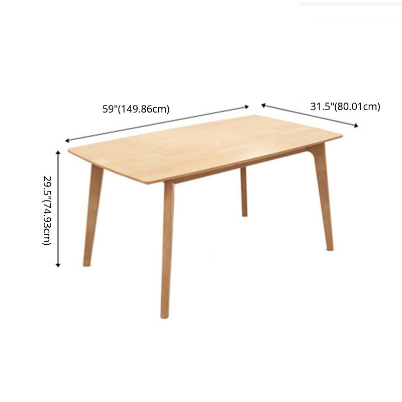 Modern Style Wood Rectangle Shape Dining Table Set 4 Legs Table Formal