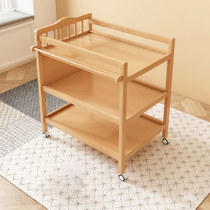 Modern Wooden Baby Changing Table Safety Rails Changing Table With Whe