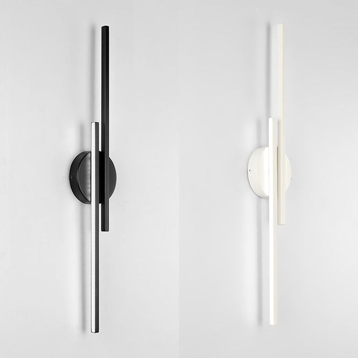 Modern Minimalist Style Linear Sconce Light Fixtures Metal 2 Lights Wa