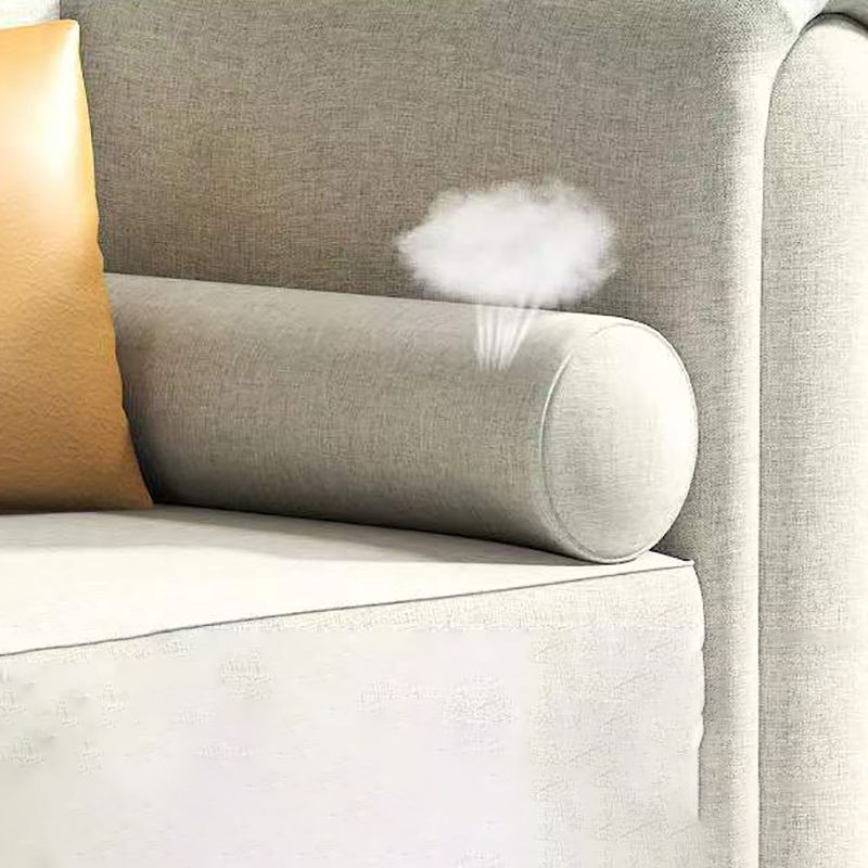 Upholstered One Armed Accent Chair Modern Recessed Arms Chaise
