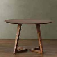 Modern Round Shape Solid Wood Dining Table Kitchen Standard Dining Tab