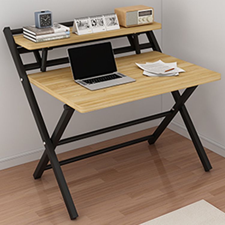 Contemporary Folding Home Office Desk Rectangular Steel Base Writing D