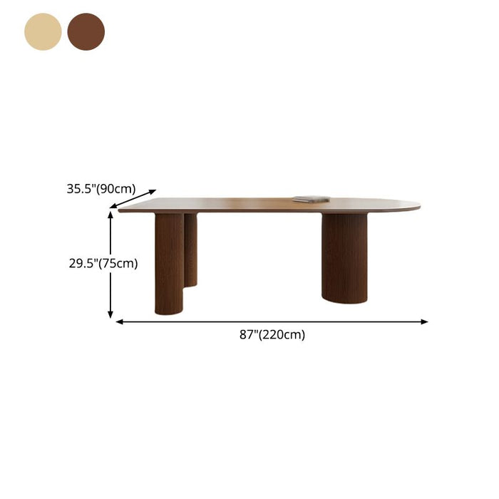 Modern Solid Wood Dining Table 3 Legs Dining Table for Home Use
