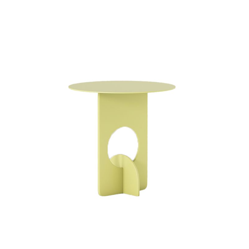 Mid-Century Round Side End Table Metal Abstract End Table for Living R
