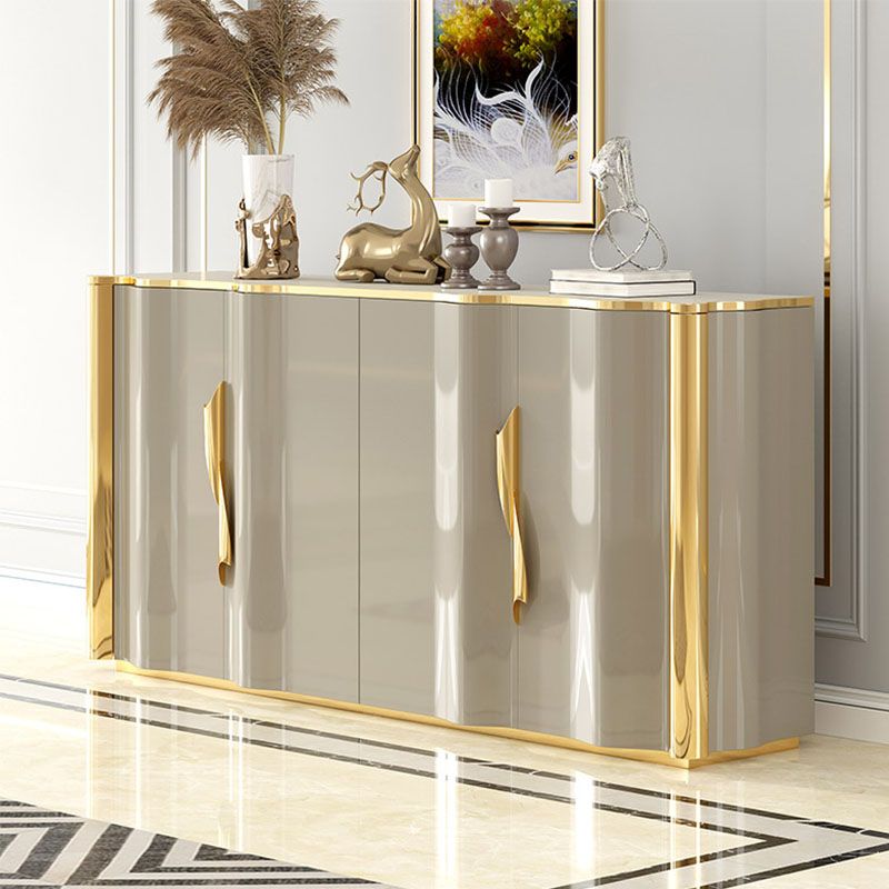 Glam Sideboard Engineered Wood Storage Sideboard Buffet with Doors for