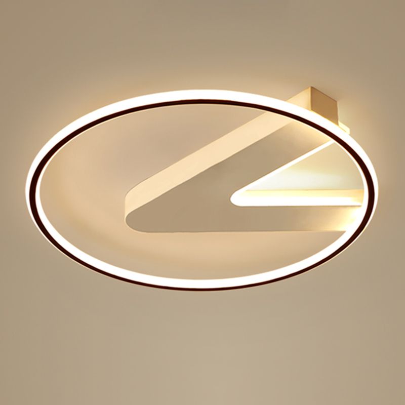 Modern Metal Flush Mount Circular Shape LED Ceiling Light with Acrylic