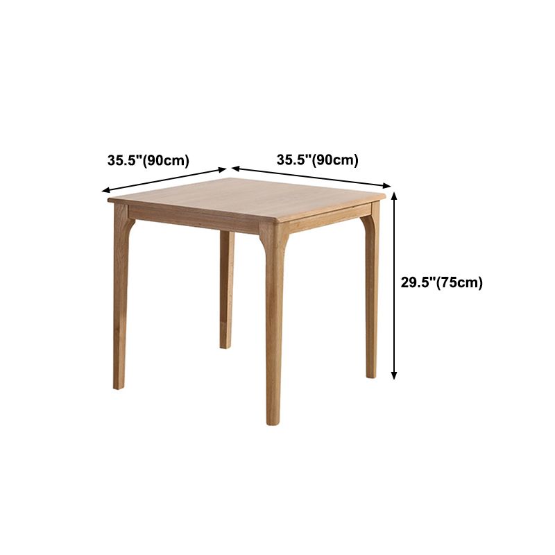 Industrial Style 4 Legs Furniture Solid Wood Square Dining Table for D