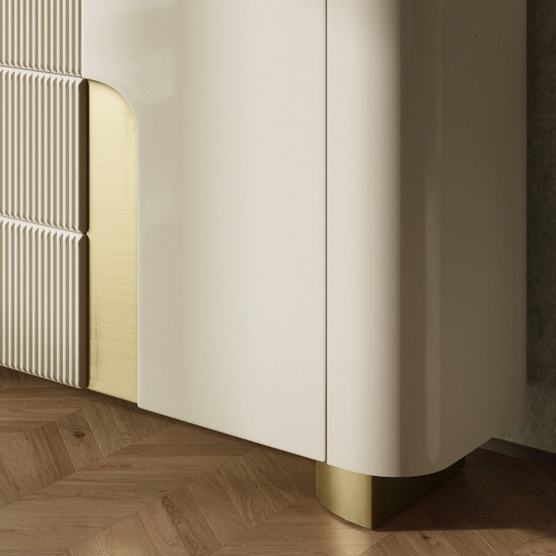 Glam Sideboard Buffet Cabinets Buffet Sideboard with 2 Doors and 3 Dra