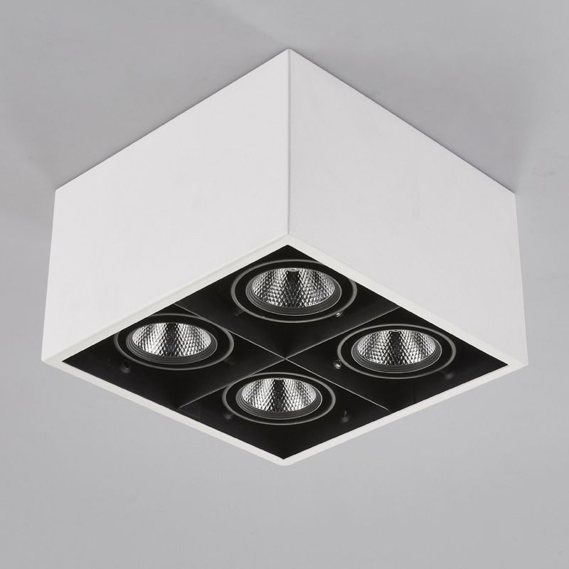 Contemporary Square Shape Ceiling Light with Aluminum Shade for Living