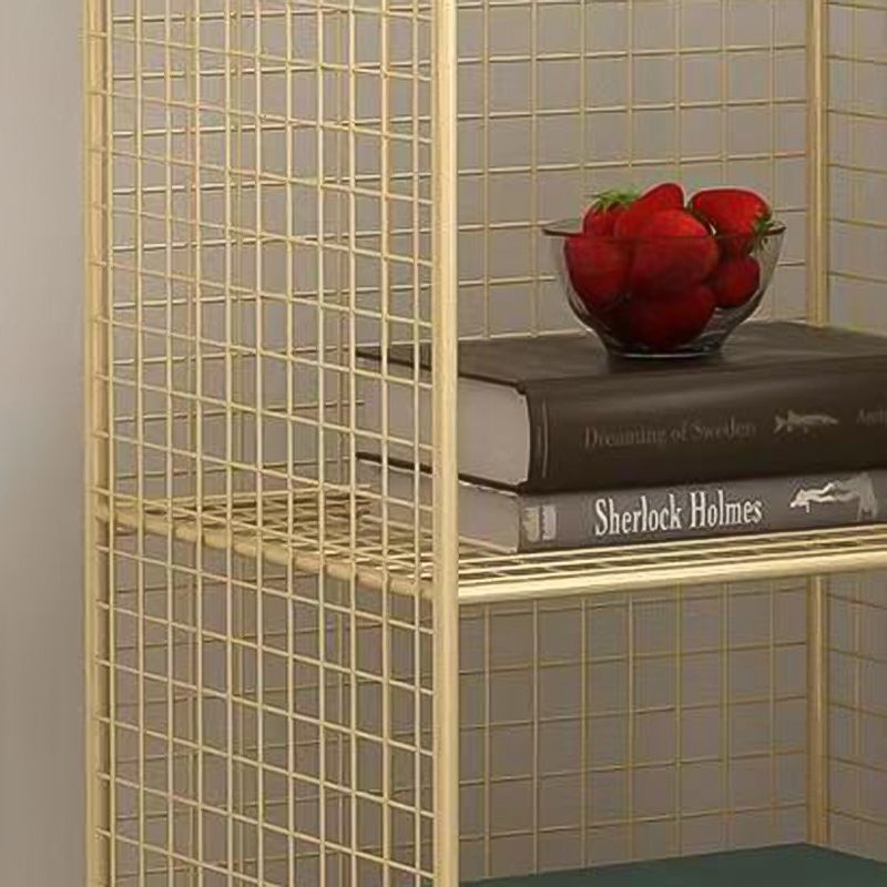 Closed Bookcase Shelf Industrial Metal Shelves for Study Room