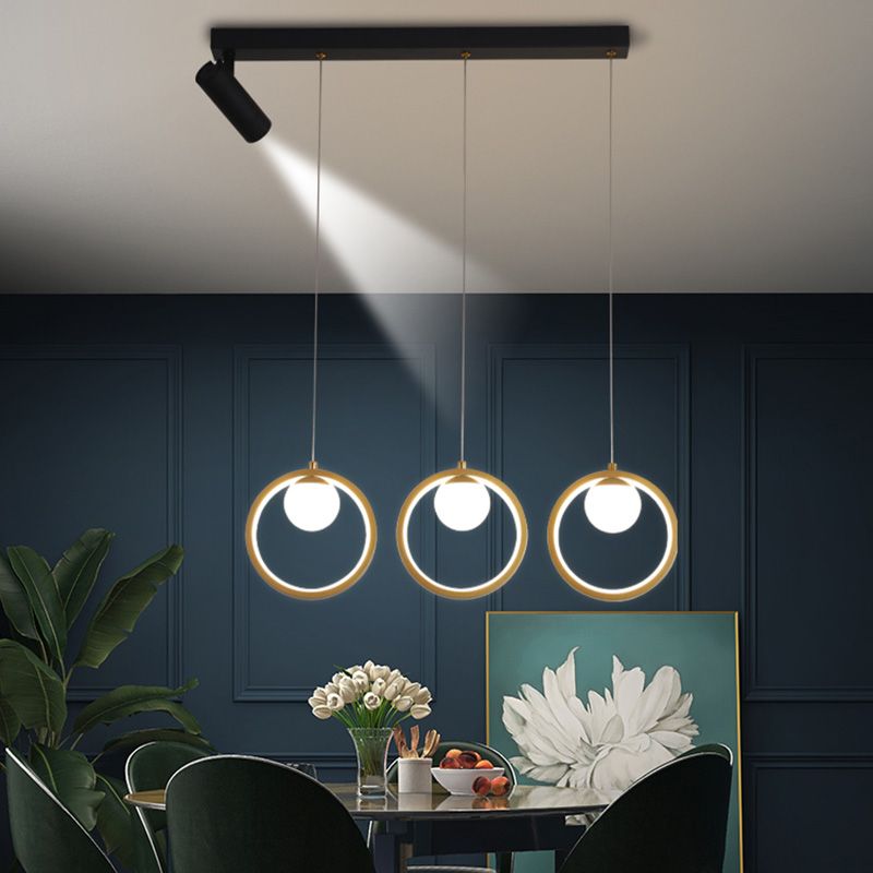 Contemporary Style Geometry Island Lighting Metal Island Pendant Light