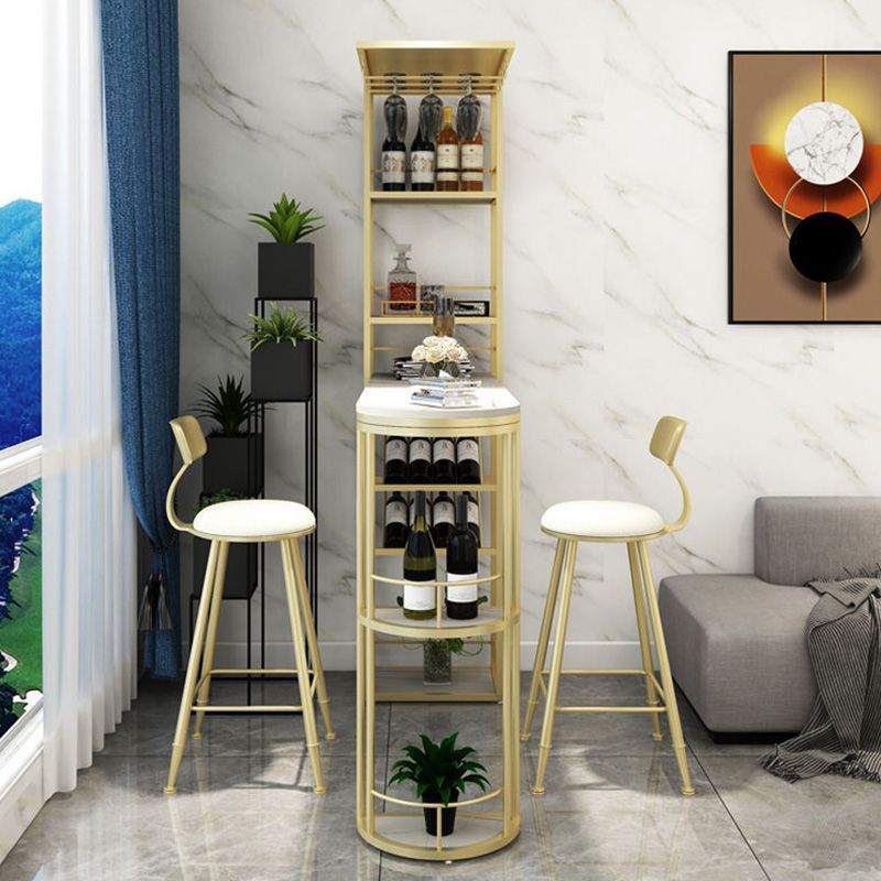 Contemporary Stone Bar Counter Table Metal Bar Counter Table for Kitch