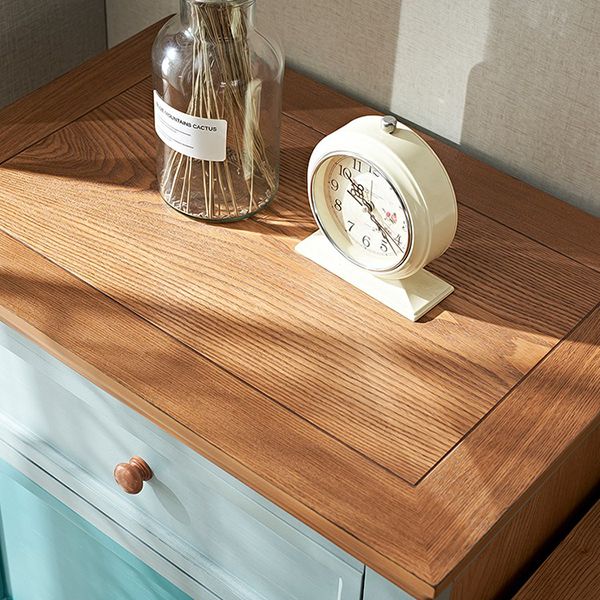 Coastal Storage Chest Solid Wood Storage Chest Dresser , 15.6 Inch Wid
