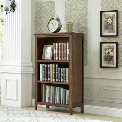 Solid Wood Standard Bookcase Modern Home Bookshelf with Rectangle Shel