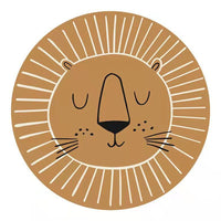 Round Cartoon Pattern Rug Stain Resistant Rug for Children Room