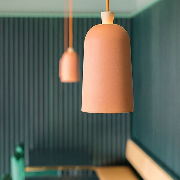 Shaded Restaurant Pendant Lighting Metal 1 Head Macaron Style Hanging