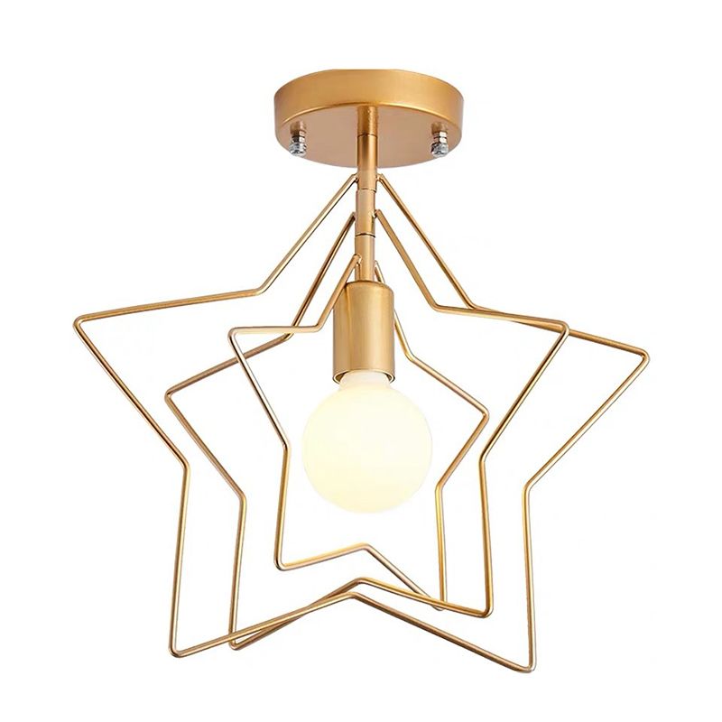 Rotatable Metal Frame Simplicity Ceiling Light Single Bulb Modern Styl