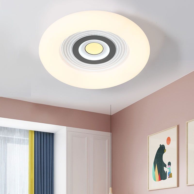 Acrylic Donut Ceiling Light Fixture Contemporary Led Flushmount Lighti