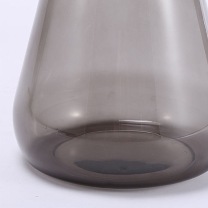 Mid-century Modern Style Round Metal Table with Glass Monopod Base Cof