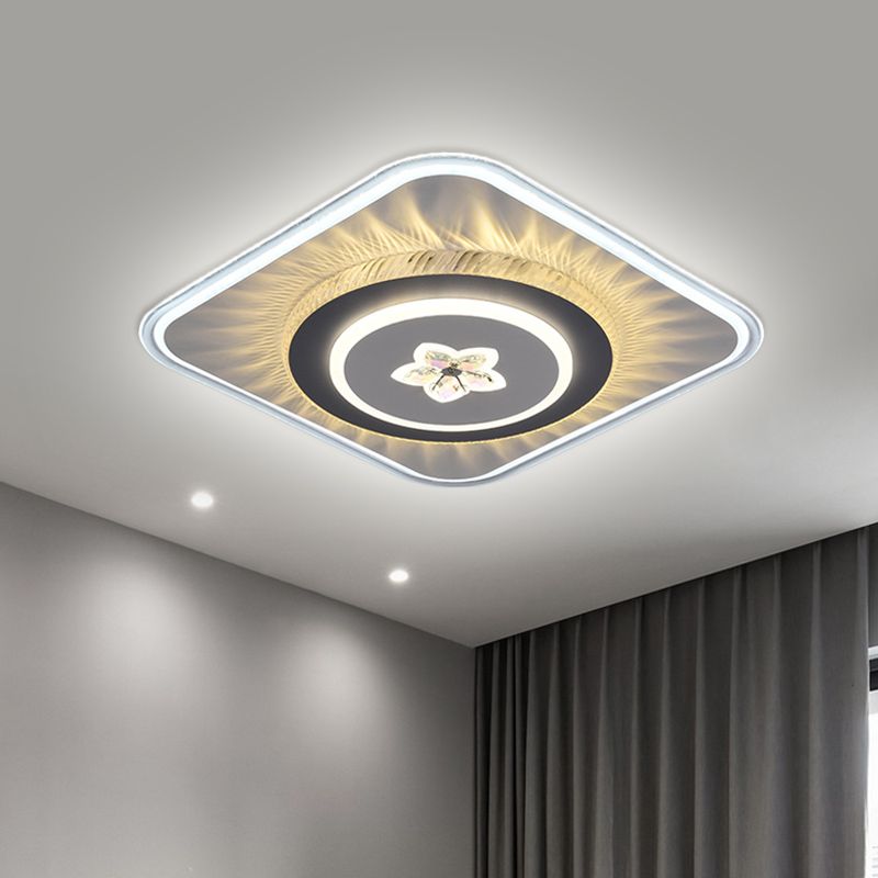 Nordic Square Flush Mount Lighting Acrylic LED Parlor Ceiling Light Fi