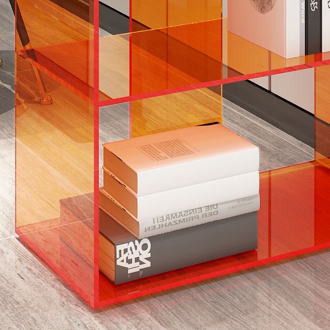 Contemporary Open Back Standard Bookshelf Acrylic Bookcase for Study R