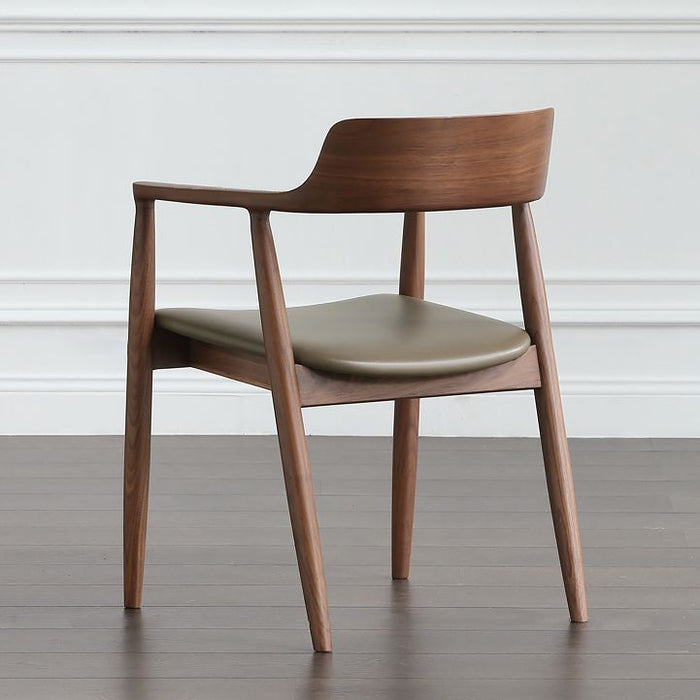 Contemporary Dining Chair 23'' Wide Open Side Chair with 4 Wood Legs f