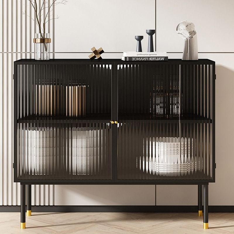 Modern Multi-shelf Storage Cabinet Glass Door Display Buffet Cabinet f